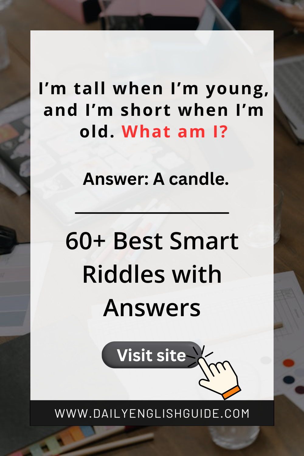 60 Best Smart Riddles with Answers - Daily English Guide